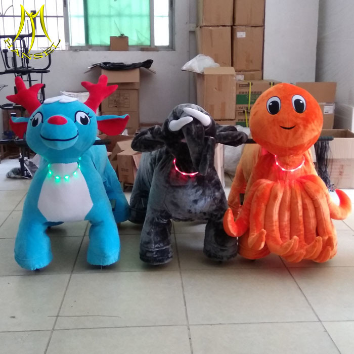 Hansel amusement park walking electric plush rideable toy motorized animals